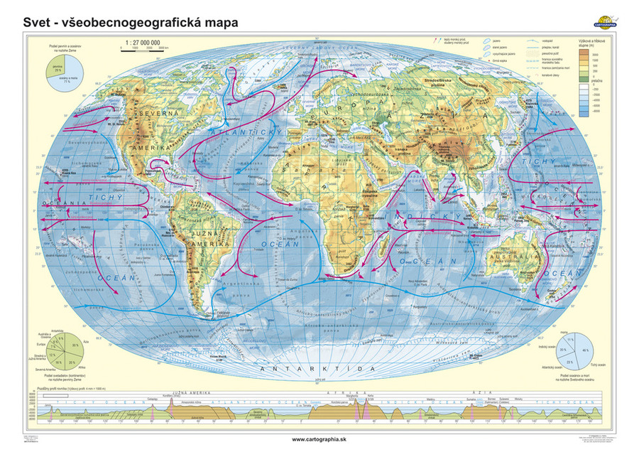 Svet - všeobecnogeografická mapa + slepá mapa (DUO) 120x160cm | E-shop ...